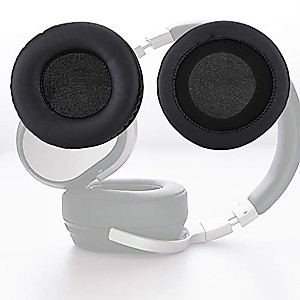 V BESTLIFE 1 Pair Universal 100mm Headphone pad Replacement pad, Soft Foam Cushion Noise Reduction Headset Cover Case,Made from Protein Leather,Black