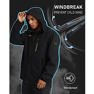 MAGCOMSEN Mens Windbreaker Jackets Rain Jacket Climbing Waterproof Jacket Travel Lightweight Jacket Cycling Jacket Outdoor Coats