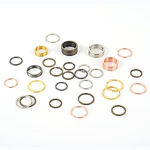 60PCS Key Rings Bulk ,Flat Keychain Ring Split Key Ring for Home Car Keys Organization Office (0.98INCH, 1.10INCH, 1.25INCH, 1.37INCH)(Silver)