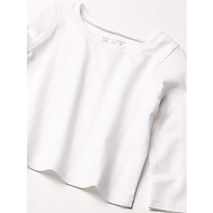 The Children's Place baby girls And Toddler Long Sleeve Basic Layering T-shirt T Shirt, White 2 Pack, 3T US