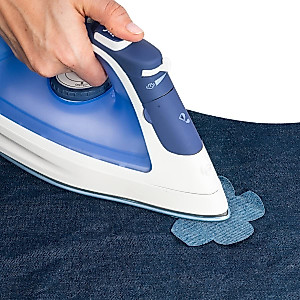 SINGER 00064 Faded Blue Denim Iron On Patches, 5-Inch X 5-Inch, 2-Count,