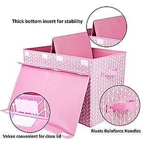 Mayniu Large Toy Storage Box Chest with Lid, Sturdy Toys Boxes Bin Organizer Baskets for Nursery, Closet, Bedroom, Playroom 25"x13" x16"