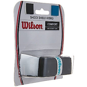 WILSON Shock Shield Hybrid Tennis Racquet Replacement Grip, Black