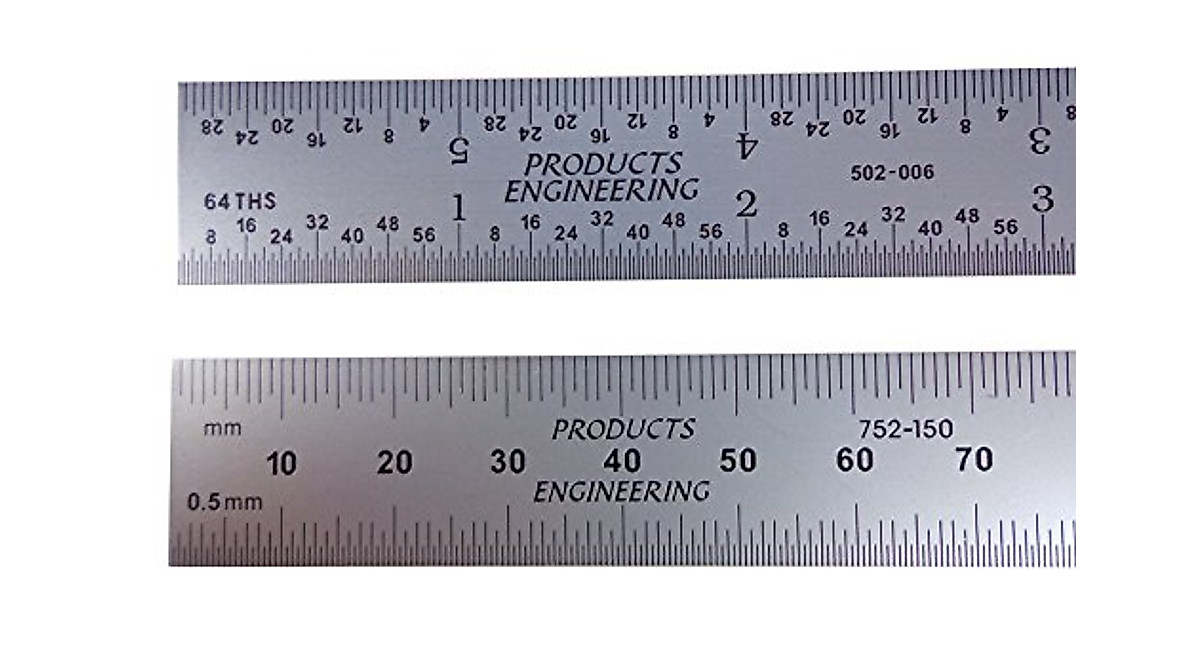 PEC 262-012 300mm Rigid Steel Rule - Precision Measuring