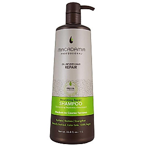 Nourishing Repair Shampoo 33.8oz Macadamia Professional Macadamia Oil and Argan Oil for Hydration, Shine, and Color Protection