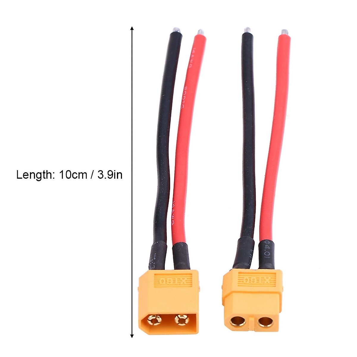 Plug Connector Adapter Cable RC CAR Battery 14AWG Cable for RC Battery with Silicone Jacket