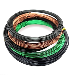 Bonsai Wire for Bonsai Tree Total 164 Feet 5 Rolls 3 Sizes 0.8 mm, 1.0 mm, 1.2 mm and 2.0 mm Aluminum Wire by CRAFT WIRE