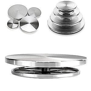 WNGDUA 6.0in/15CM Pottery Wheel Rotating Turntable Aluminium Alloy Double-Sided Pottery Turntable DIY Clay Tools Cake Stand Sculpting Rotary Plate for Art Crafts Ceramic Pottery Wheel Cake Turntable