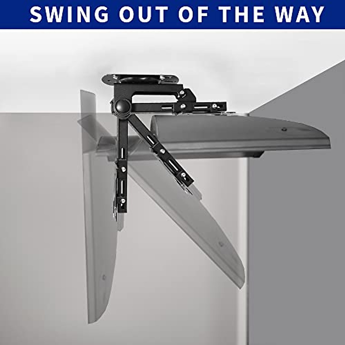 VIVO Manual Flip Down Ceiling Mount for 13 to 27 inch Flat Screens, Folding Tilt Pitched Roof and Under Cabinet Mounting for LCD TV and Monitors, MOUNT-M-FD27