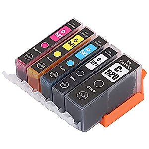 Hilitand Ink Cartridge ABS Printer Cartridge with Ink for Office, Schools, Trade Building Printing Photos, Test Papers, Documents (BK BK C M Y 5 Colors)