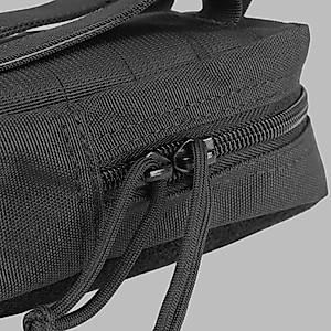 AMYIPO Mini MOLLE Pouch Multi-Purpose Compact Tactical Waist Bags Small Utility EDC Pouch (Black - Mini Pouch (2PCS))