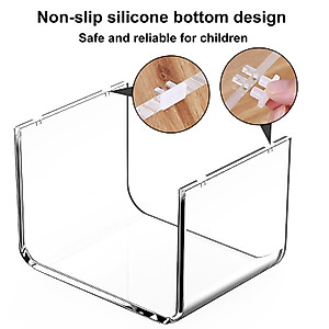Acrylic Non-Slip Step Stool, 12.6 Inches Acrylic Small Step Stool, Toilet Stool, Plant Stand, Footstool, Display Rack