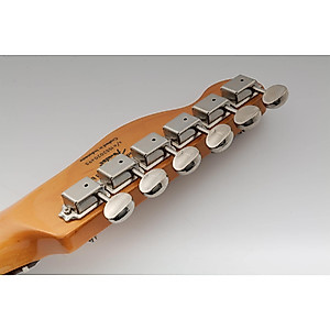 Musiclily Pro 6 inline Vintage Guitar Tuners Split Shaft Tuning Pegs Keys Machine Heads Set for Squier Classic Vibe Fender Strat/Tele Style Electric Guitar, Nickel