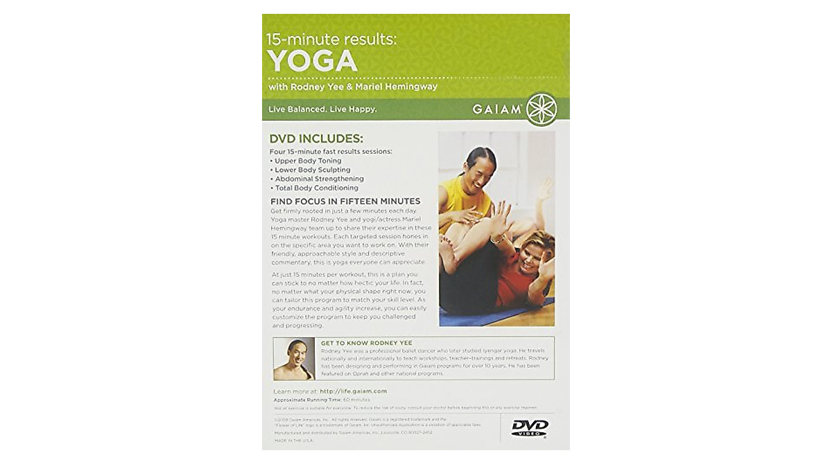 15-Minute Yoga Workout by Rodney Yee & Mariel Hemingway