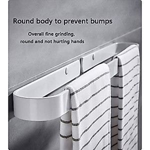 Hand Towel Bar, Bathroom Towel Holder, Kitchen Dish Cloth Hanger,Single Hole Without Holes, Strong Bearing Capacity, Space Aluminum Material, Rust-proof, Round Shape, Not Hurting Hands, Suitable For