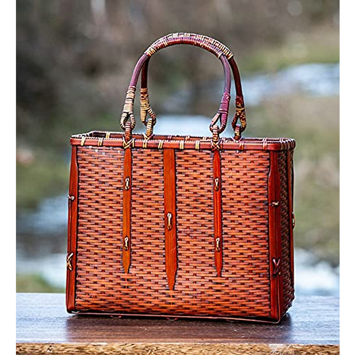 Womens Woven Bamboo Tote Bag Straw Clutch Bags Big Size Straw Bag Satchel Purses