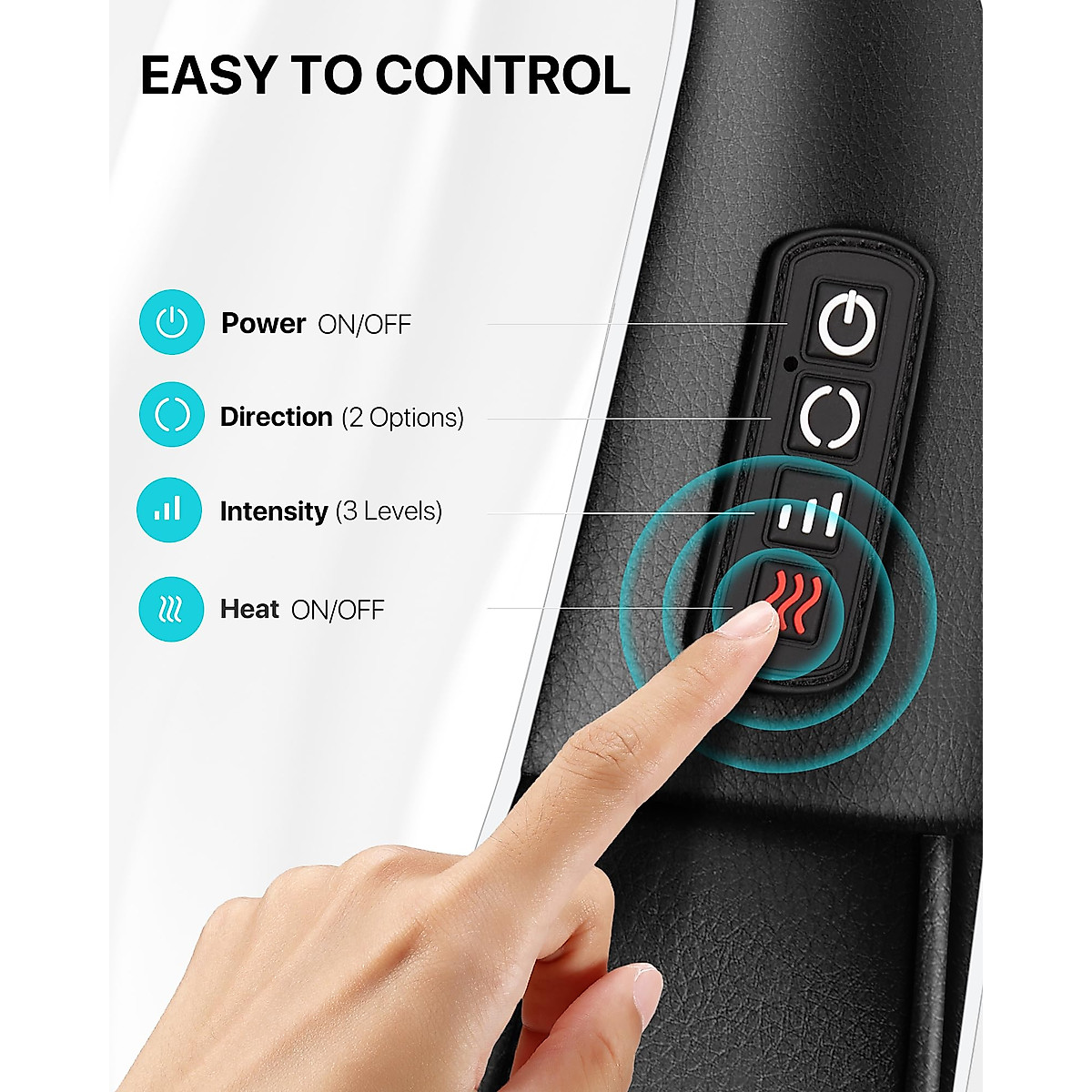 ALLJOY Shiatsu Back and Neck Massager with Heat, Electric Deep Tissue 3D Kneading Massage Pillow for Shoulder, Legs, Foot and Body, Relax Gifts for Women Men Mom Dad