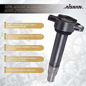 AISHAN Set of 6 Ignition Coil Pack Compatible with 2006-2010 Charger Nitro Magnum & 300 Sebring Pacifica Town & Country 2.7L 3.5L 4.0L V6 | Replace# UF502