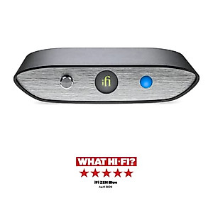 iFi Zen Blue HiFi Bluetooth Receiver Desktop DAC/Adapter - Wireless Input/Outputs - Optical/Coaxial/SPDIF/RCA / 4.4 Balanced - Audio System Upgrade (Unit Only)