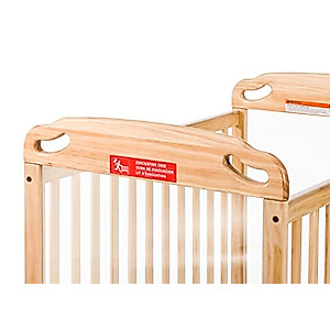Child Craft Safe Haven Daycare Evacuation Compact Crib with Casters, Natural