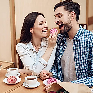 MOTZU 6 Cavity Rose Flower Silicone Ice Cube Candy Chocolate Cake Cookie Cupcake Baking Soap Mould