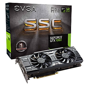 EVGA GeForce GTX 1060 6GB SSC GAMING ACX 3.0, 6GB GDDR5, LED, DX12 OSD Support (PXOC) Graphics Card 06G-P4-6267-KR