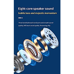 Bluetooth Headphones V5.3 Wireless Earbuds 48HRS Standby Battery Life with Wireless Charging Case & LED Power Display Deep Bass IPX7 Waterproof Earphones Microphone Stereo Headset for iPhone & Android