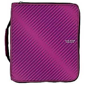 Five Star® Multi-Access Zipper Binder, 8 1/2" x 11", 2" Rings, Assorted Cover Colors