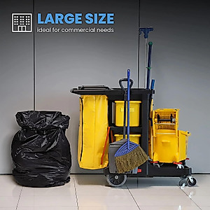 ToughBag 55 Gallon Trash Bags, 35 x 55” Large Industrial Black Trash Bags (50 COUNT) - 55-Gallon Outdoor Garbage Bags for Commercial, Janitorial, Lawn, Leaf, and Contractors - Made in USA