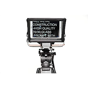 Glide Gear TMP 500 Universal Video Camera Tripod Teleprompter 15mm Rails w/ Carry Case