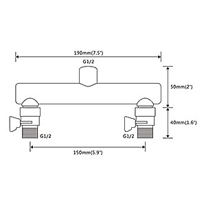 HAOXIN Double Outlet Shower Manifold with Shut Off Valve,Suitable for Dual Sprayer Showering System,Chrome,STC03