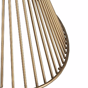 Oakestry 68" Oval Wooden Dining Table with Metal Wire Casing Base Elegant and Modern Style for 6 People Bronze Finish Contemporary Dining Table for Home or Kitchen