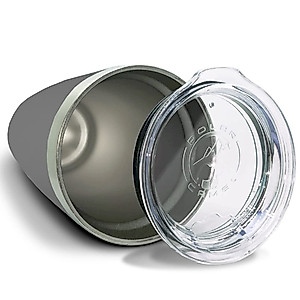 LaserGram 20oz Vacuum Insulated Tumbler Mug, Tiki Statue, Personalized Engraving Included (Gray)