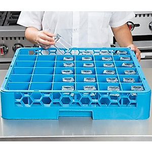 Soro Essentials- 36 Compartment Polypropylene Glass Rack Blue Color- Glass Rack for Kitchen Counter Durable Kitchen Glass Rack for Glassware Glass Drying Rack