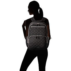 Vera Bradley Women's Performance Twill Commuter Backpack, Black, One Size