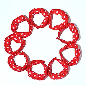 48 Pcs Soft Sleep Hair Rollers Foam Pillow Stain Heatless Curlers DIY Sponge Hair Rollers Flexible Hair Styling Tools for Long Hair Women Girls Hair Curling(Polka Dot,Cloth Cover)