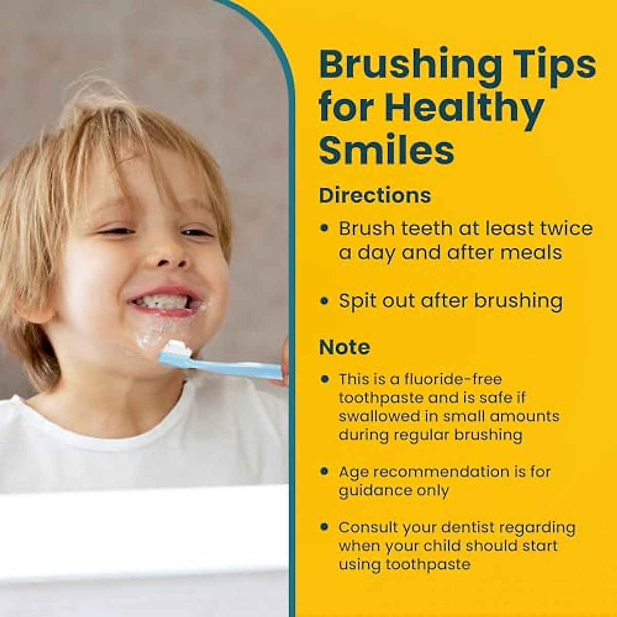 Pearlie White All Natural Fluoride Free Kids Toothpaste 1.58oz/45gm | Extra Gentle Enamel Safe Toothpaste | Helps Fight Against Plaque Formation | Under 30 RDA | Natural Strawberry Flavor