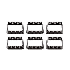Silikomart "Kit Tarte Ring Square 80x80 Silicone Mold with 6 Cavities, Each 2.63 Inch x 2.63 Inch x 0.59 Inch High, Plus 6 Heat-Resistant Perforated Plastic Square Cutting Rings