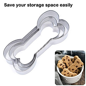 9 PCS Dog Bone Cookie Cutter Set, SourceTon Assorted Sizes Stainless Steel Dog Bone Biscuit Cookie for Homemade Treats