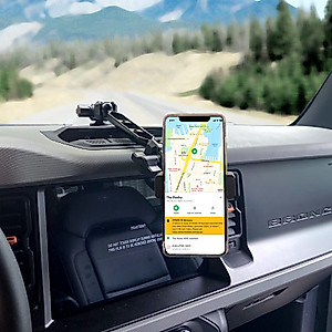 Maiker Dashboard Phone Holder Mount, Anti-Shake Stabilizer Custom Adjustable Cell Phone Holder for Ford Bronco Accessories 2021 2022