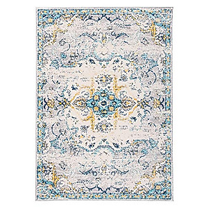 Rugshop Bohemian Distressed Design Area Rug 3'3" x 5' Blue