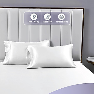 Cloud Fino Silk Satin Bed Linen Set, King, Deep Pocket, Black, 4pcs Including Fitted Sheet & Duvet Cover