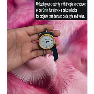 Faux Fur Fabric Shaggy 1.5inch Long Soft Plush (Rainbow Pink Wave) 58" Wide Sold by The Continuous Yard - DIY Projects, Craft Supply, Costume, Decoration, Upholstery, Fur Suits, Furry Paws and Tails