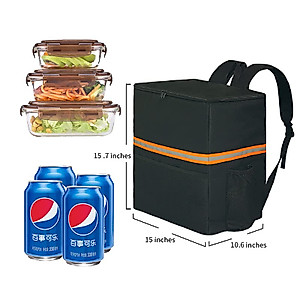 ISFC Thermal Food Delivery Backpack with Cup Holders,Insulated Pizza Delivery Bag Waterproof Food Warmer Backpack for Ubers,Doordash,Camping,Groceries Backpack