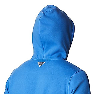 Columbia Men's PFG Triangle II Hoodie, Vivid Blue/White, Large