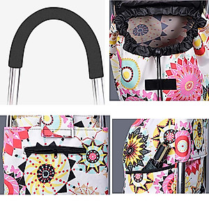 SH-gwtc Shopping Trolley,Foldable Shopping Cart Six Wheels Climbing Trolly/Aluminum Alloy/Waterproof Shopping Bag (Color : A)