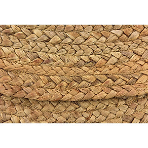 The Knitted Co. 100% Jute Area Rug 8 Feet- Round Natural Fibers- Braided Design Hand Woven Natural Carpet - Home Decor for Living Room Hallways Bedroom (Natural, 8' Round)