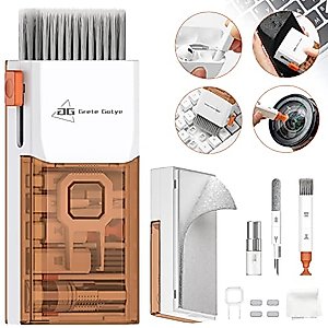 Keyboard Cleaner, 10-in-1 Laptop Cleaning Kit Lens Pen for DSLR Cameras, 3 in 1 Earbud Cleaner Pen, Computer Cleaning Kit, Polish Cleaning Cloth Brush for Electronic/MacBook/Phone/iPad/PC Screen Clean