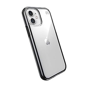 Speck Products Presidio Perfect-Clear Impact Geo iPhone iPhone 12, iPhone 12 Pro Case, Clear/Black (138491-5905)