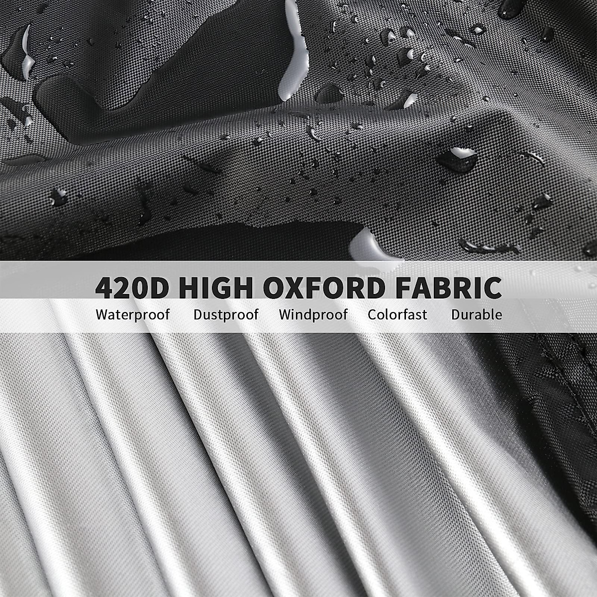 Youlvy Outdoor Prep Table Cover 48 Inch,Waterproof Patio Stainless Steel Table Cover Metal BBQ Table Cover All Season Pretection for Outdoor Table (Only Cover) - 48 x 30 x 35 Inch